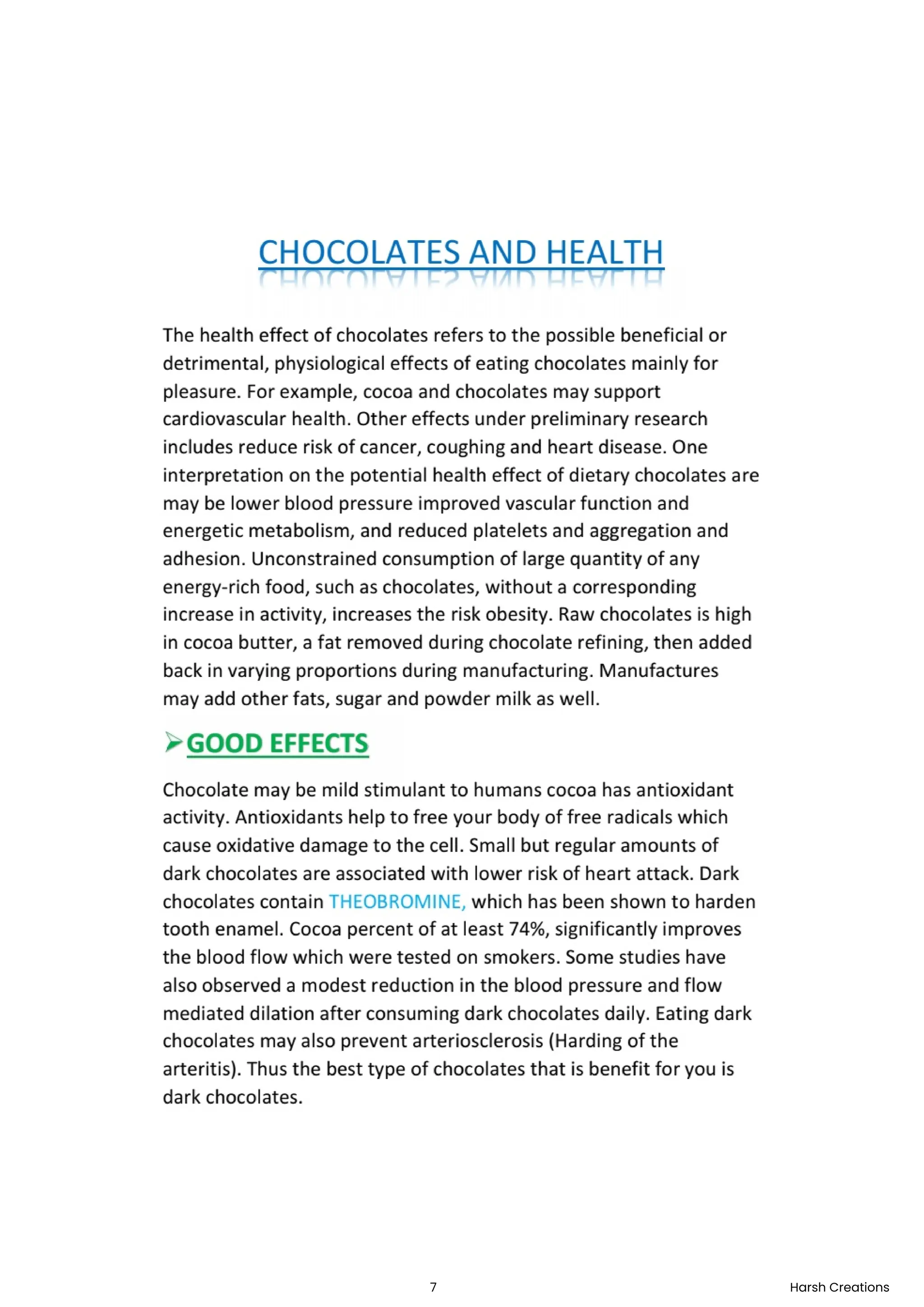 Chemistry Investigatory Project on Chocolate Analysis | PDF