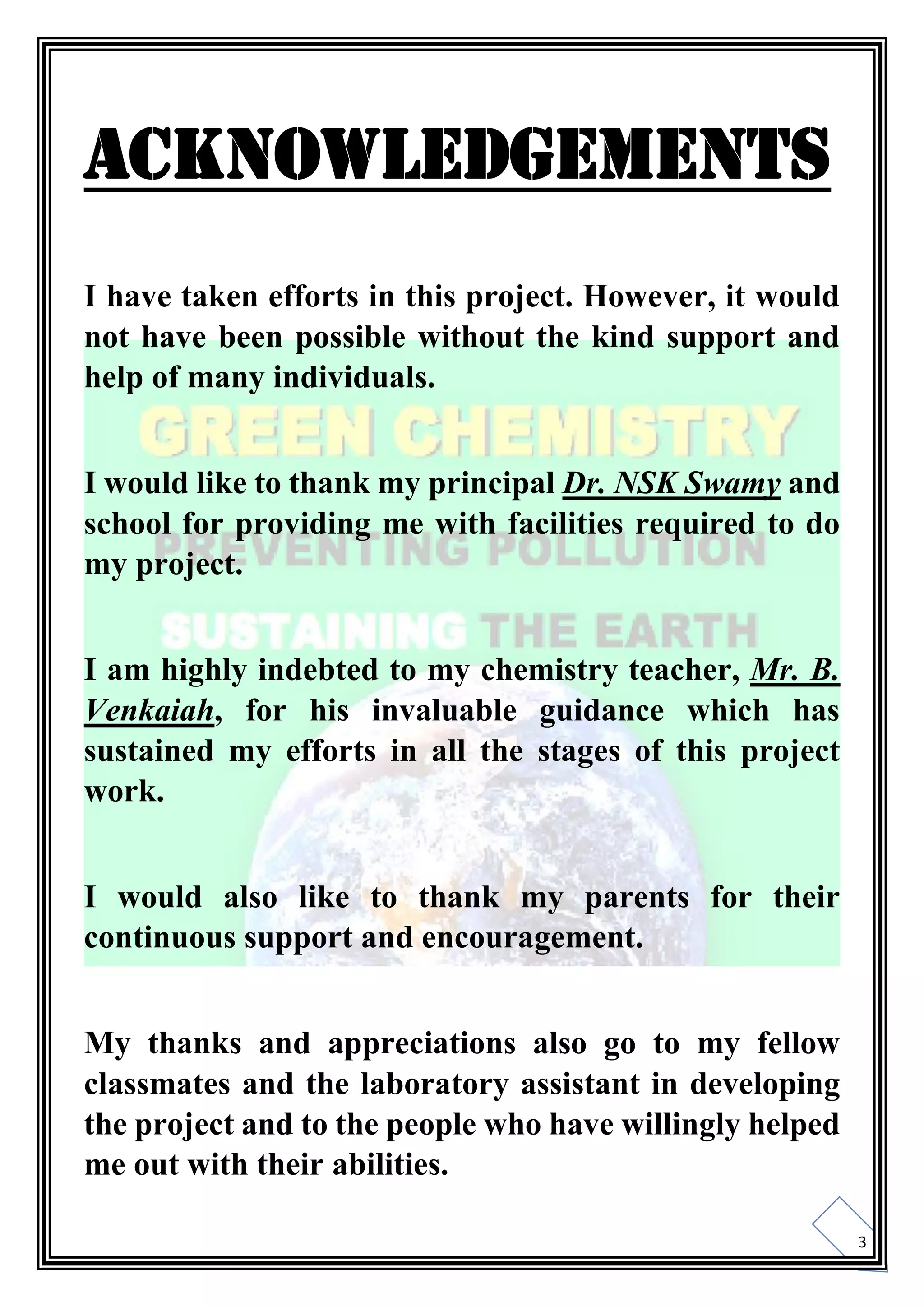 Chemistry Investigatory Project Class 12 - Green Chemistry - Bio Diesel ...