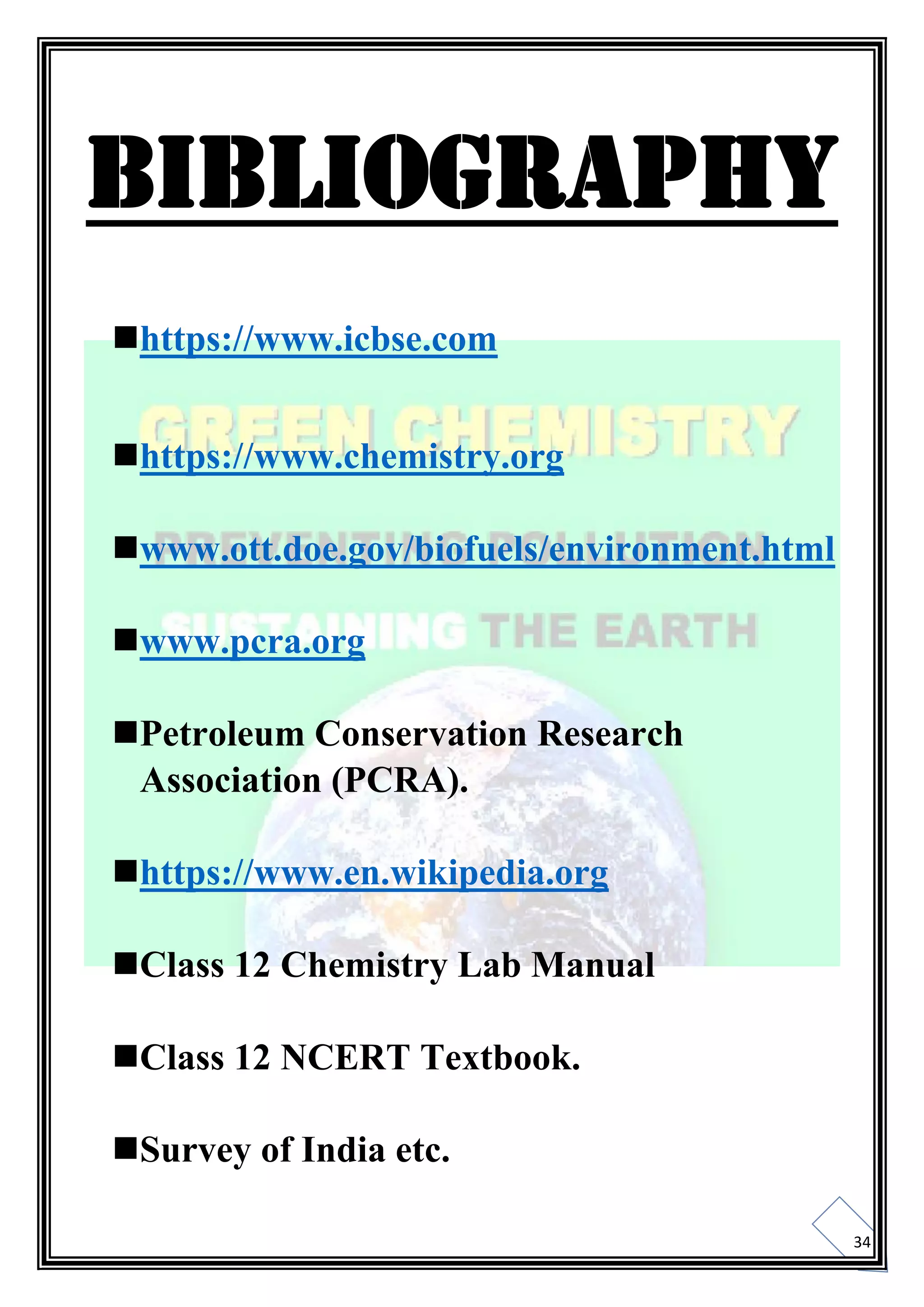Chemistry Investigatory Project Class 12 - Green Chemistry - Bio Diesel ...