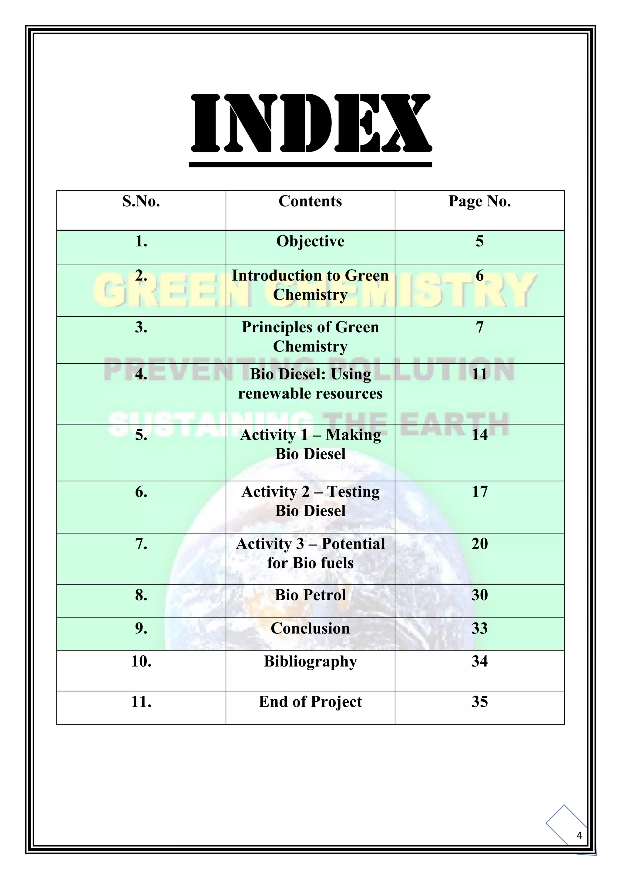 Chemistry Investigatory Project Class 12 - Green Chemistry - Bio Diesel ...