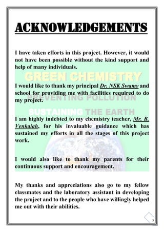 Chemistry Investigatory Project Class 12 - Green Chemistry - Bio Diesel ...