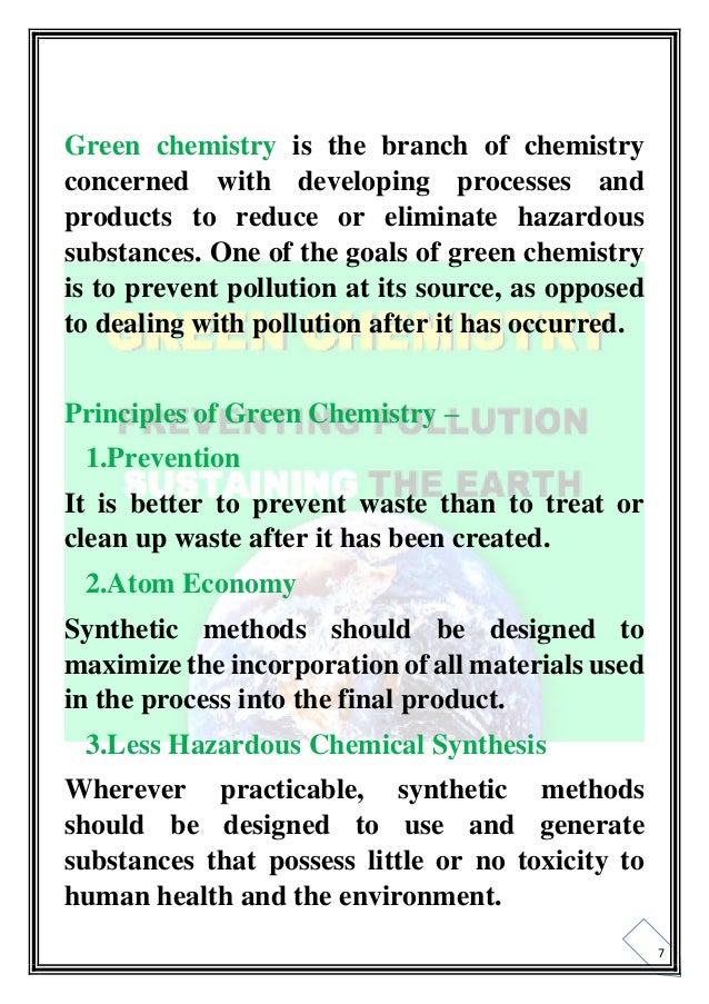 12 Principles Of Green Chemistry