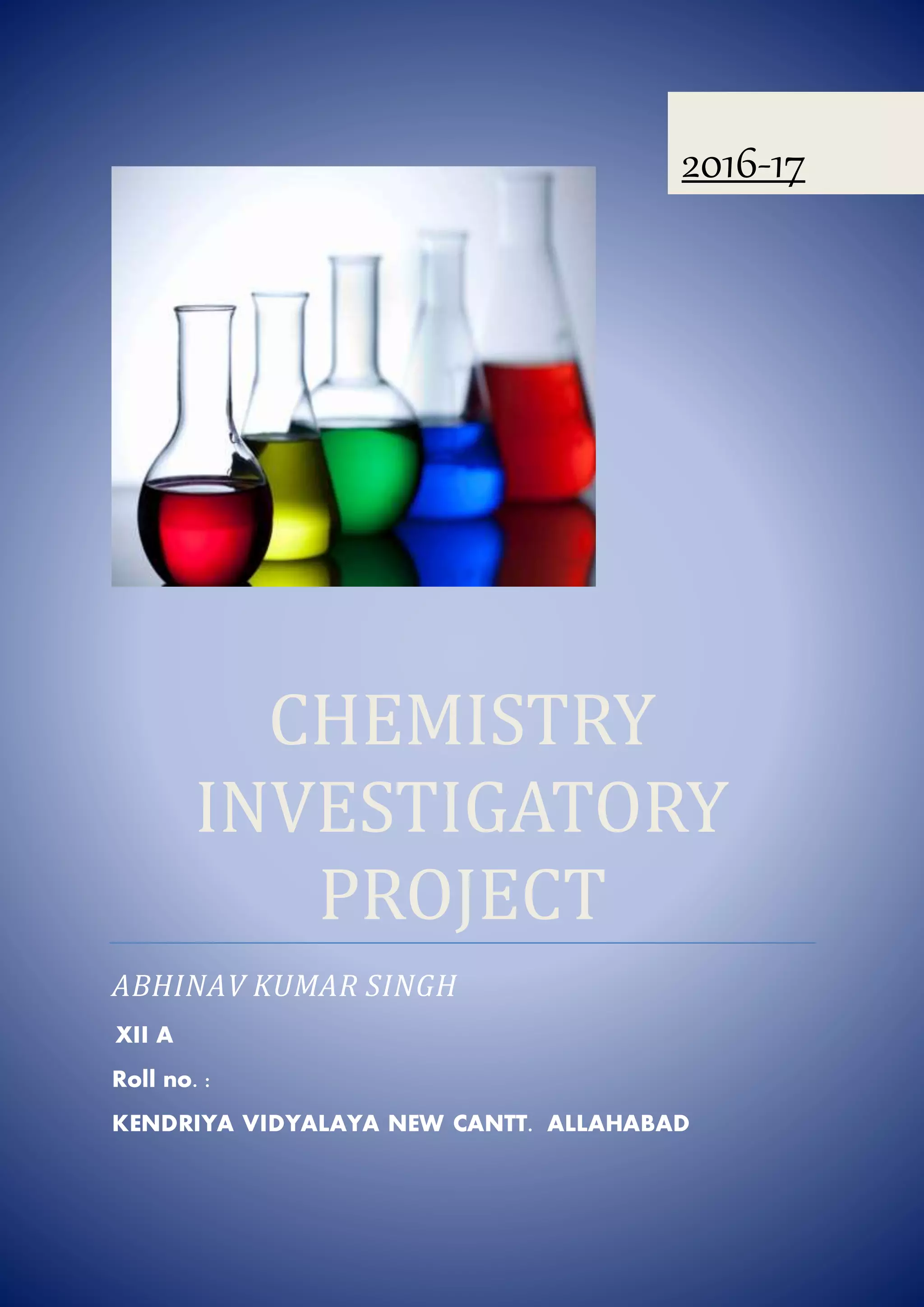 Chemistry investigatory project | DOCX
