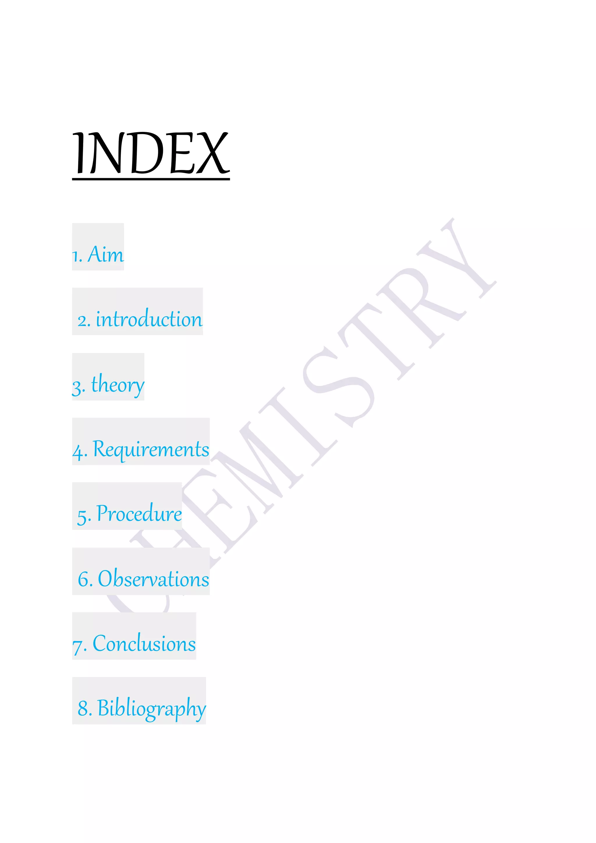 Chemistry investigatory project | DOCX