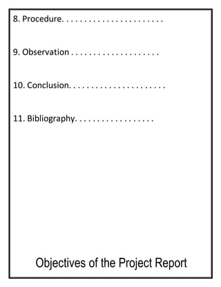Chemistry investigatory project | DOCX