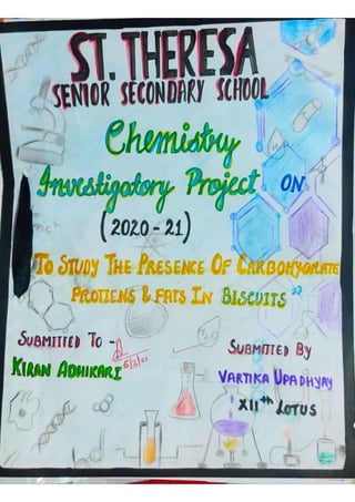 Chemistry investigatory project class 12 | PDF