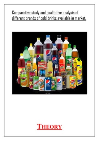 Chemistry Investigatory Project on content of cold drinks available in ...