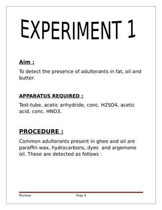 Chemistry investigatory project_on_food | PDF
