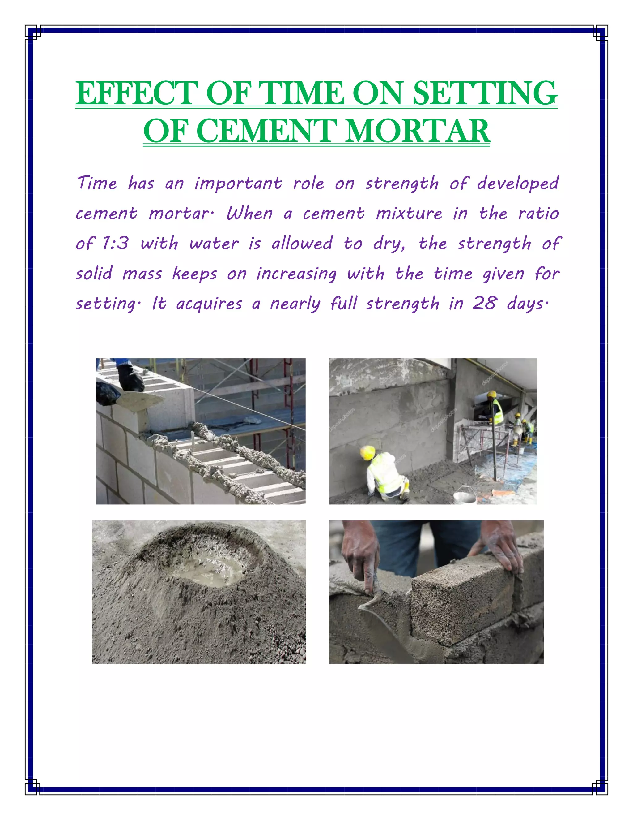 Chemistry Investigatory Project on Setting Of Cement Class 12 | PDF