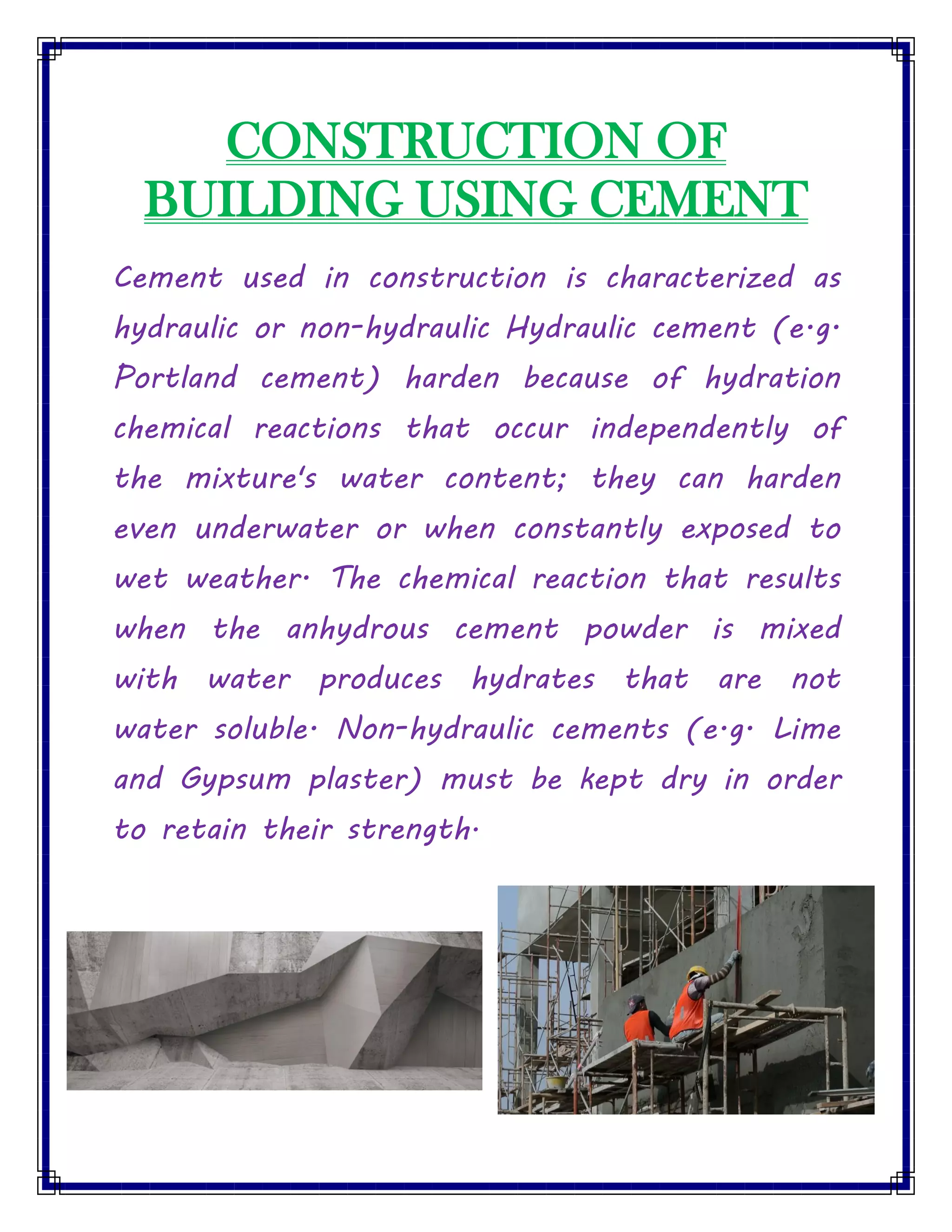 Chemistry Investigatory Project on Setting Of Cement Class 12 | PDF