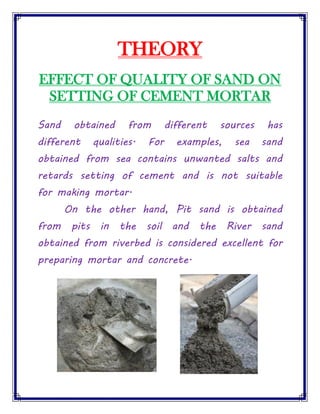 Chemistry Investigatory Project on Setting Of Cement Class 12 | PDF