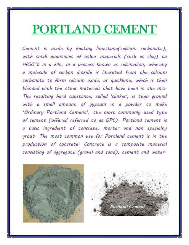 Chemistry Investigatory Project on Setting Of Cement Class 12 | PDF ...