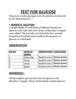 Chemistry IP 12th CLASS { content of cold drinks } | DOCX