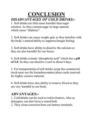 Chemistry IP 12th CLASS { content of cold drinks } | DOCX