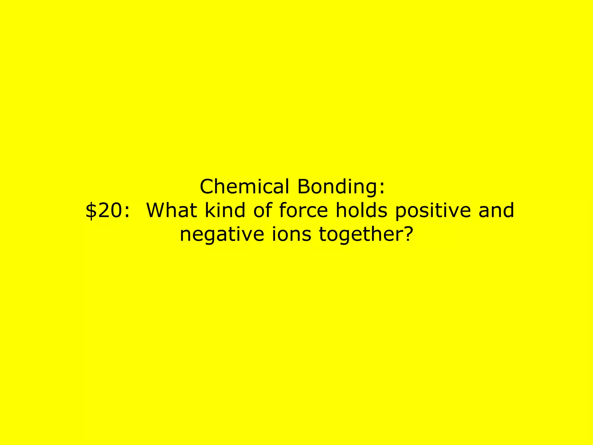 Chemistry Jeopardy | PPT