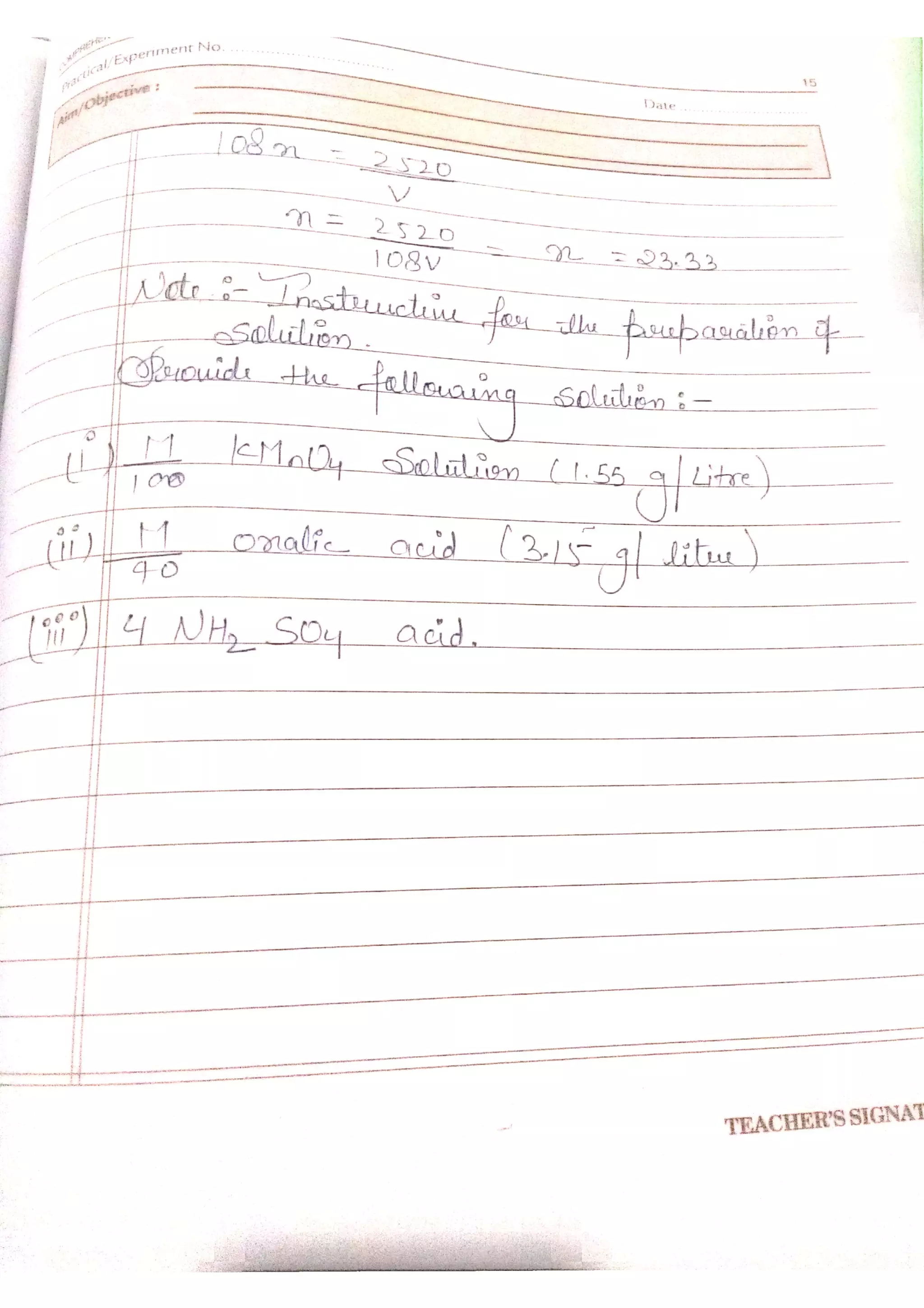 Chemistry lab manual class 12 | PDF