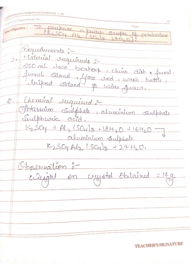 Chemistry lab manual class 12 | PDF | Chemistry | Science