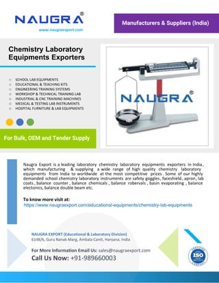 Chemistry Laboratory Equipments Exporters | PDF