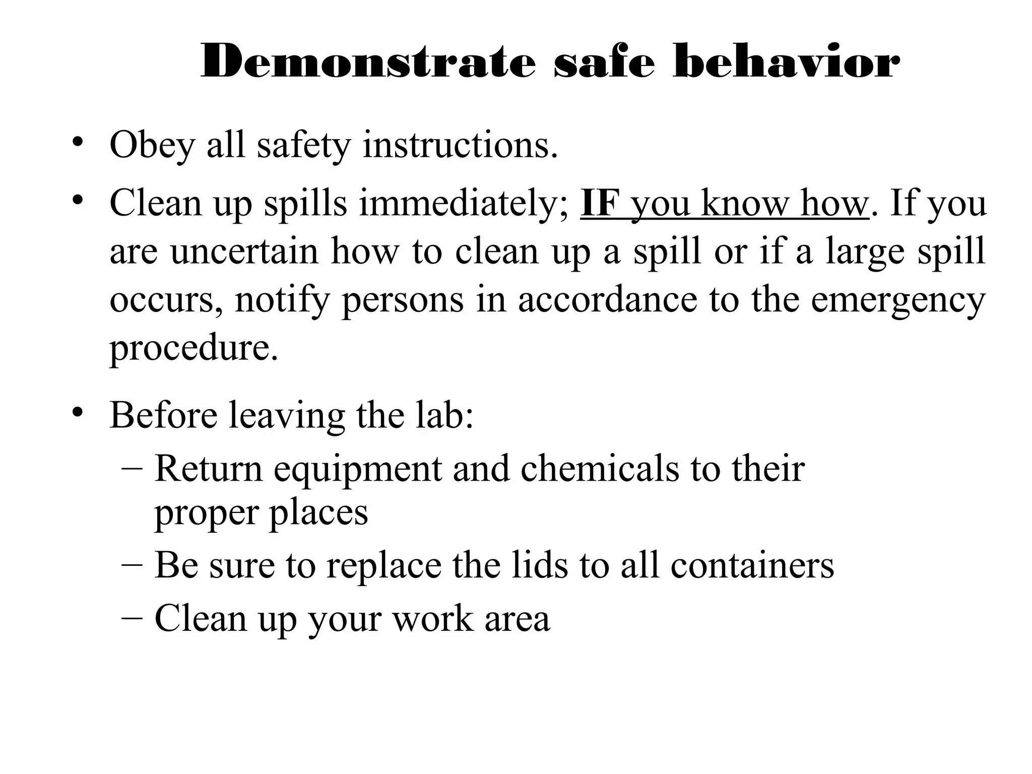 Chemistry laboratory safety | PPT
