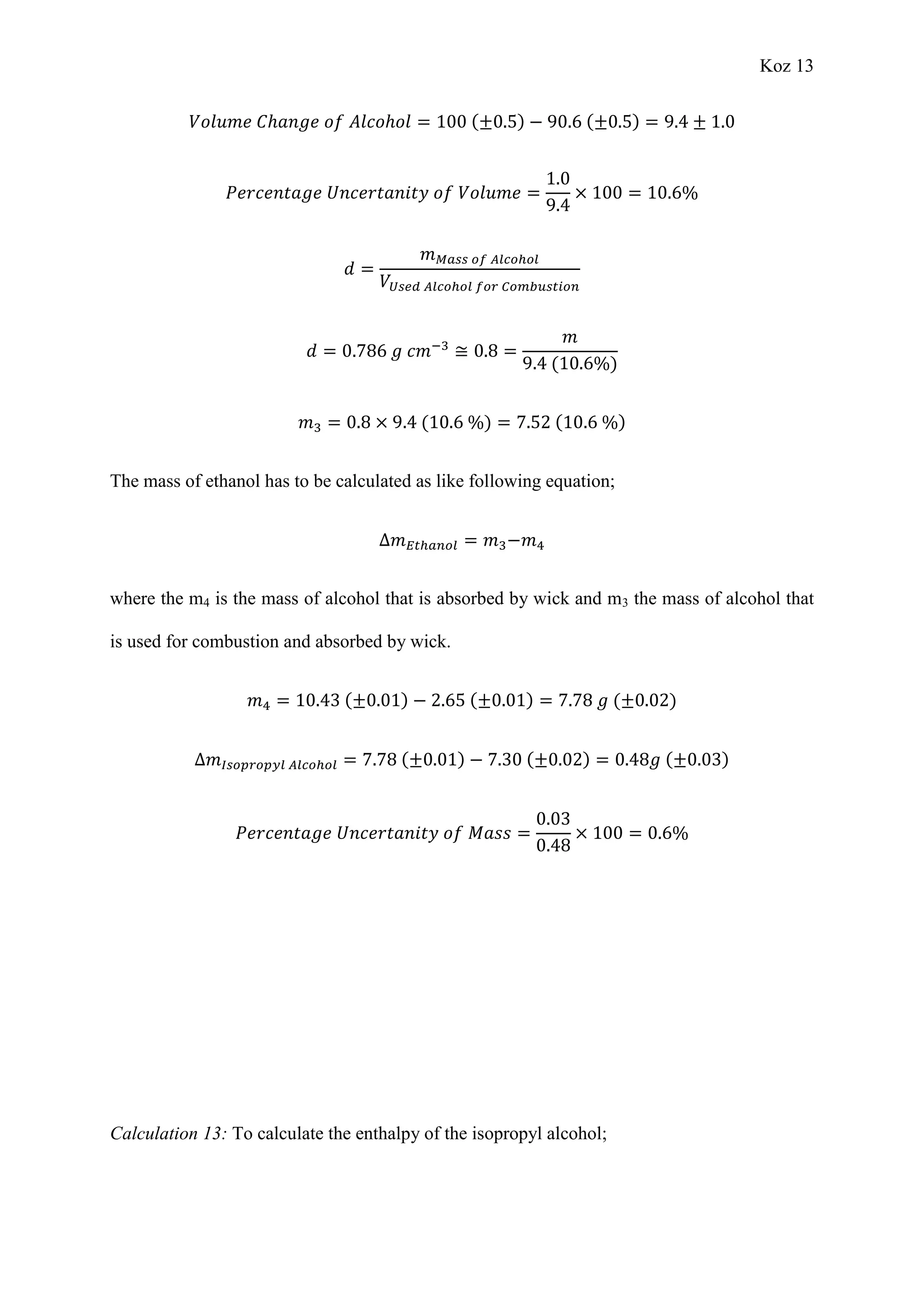 Chemistry Lab Report 1 | PDF