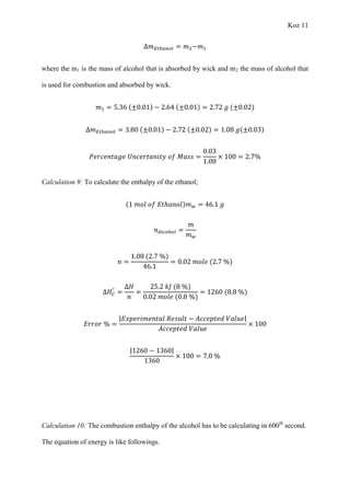 Chemistry Lab Report 1 | PDF