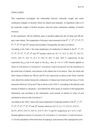 Heat Of Combustion Lab