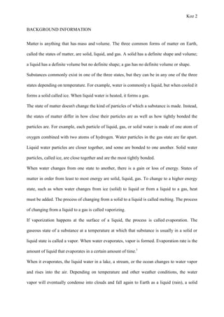 Chemistry Lab Report Example