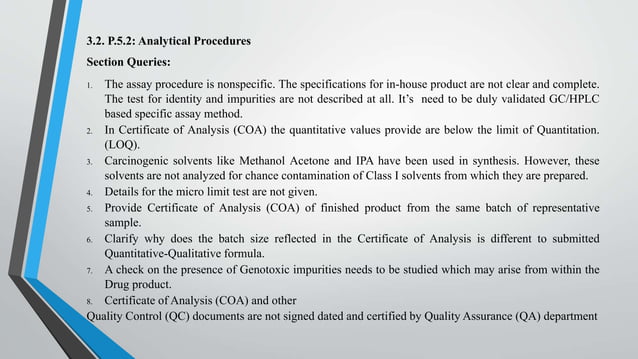 Chemistry manufacturing control | PPTX