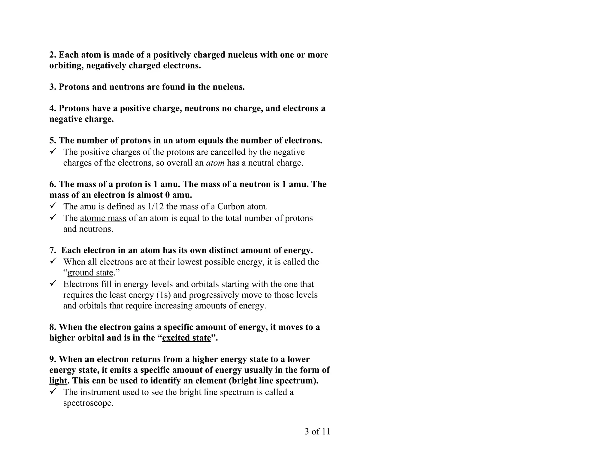 Chemistry - Midterm Study Guide 2011 | DOC