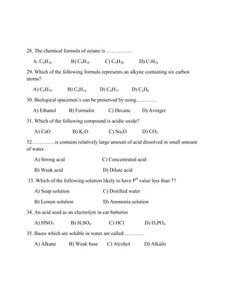 Chemistry model exam for G 8.pdf File from JA-99 | PDF