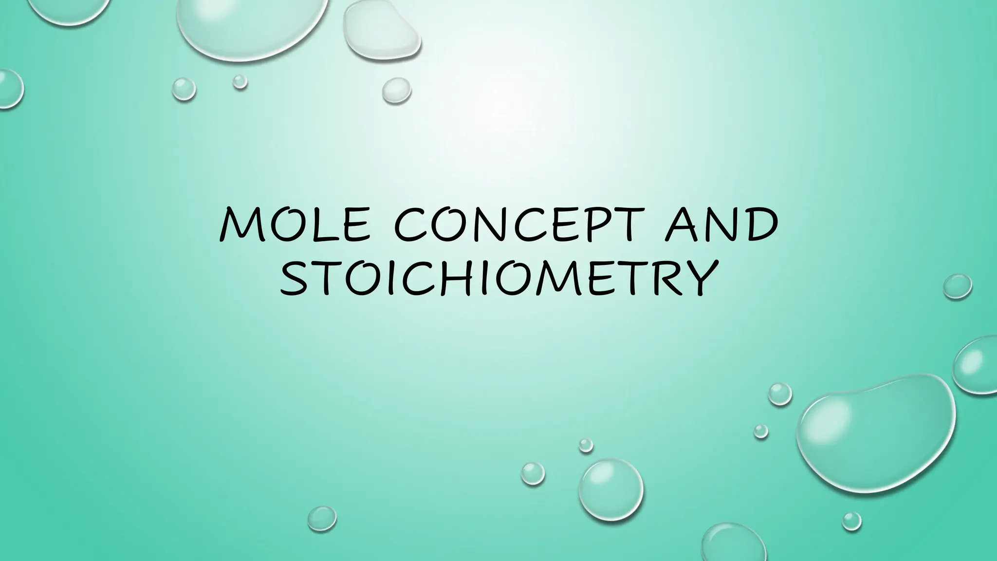Mole chemistry ppt , ppt for science students | PDF