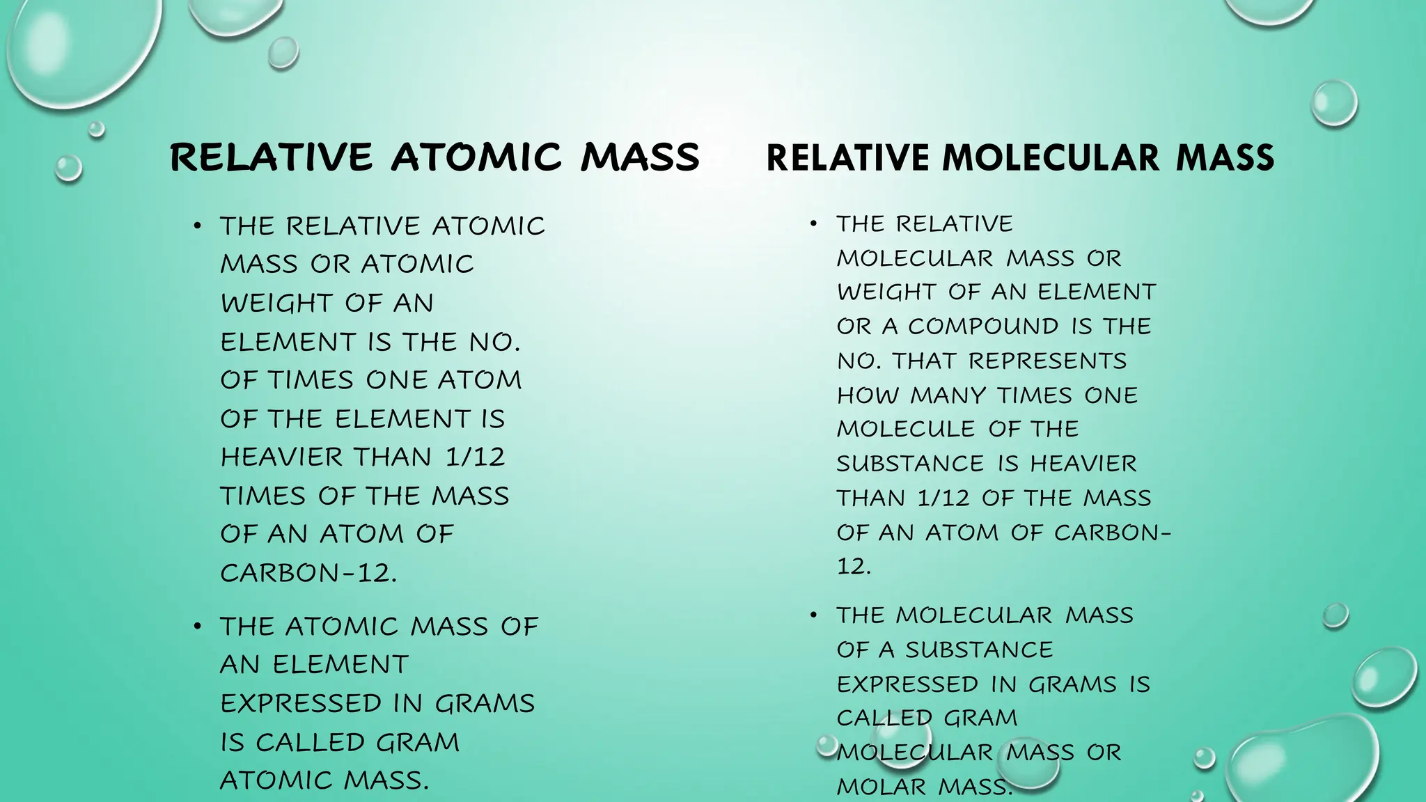 Mole chemistry ppt , ppt for science students | PDF