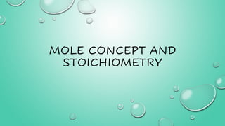 Mole chemistry ppt , ppt for science students | PDF