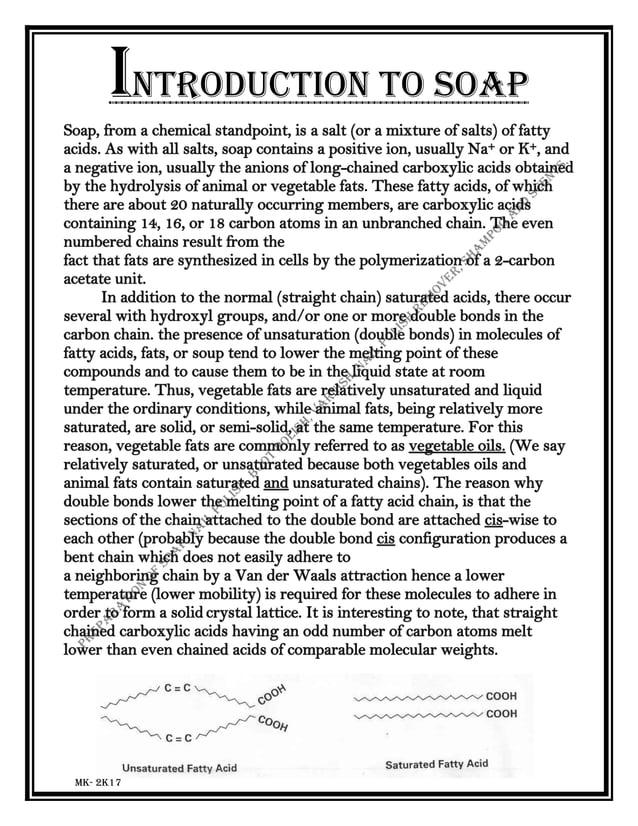 Chemistry Investigatory Project (12th isc 2017):- Preparation of Soap ...