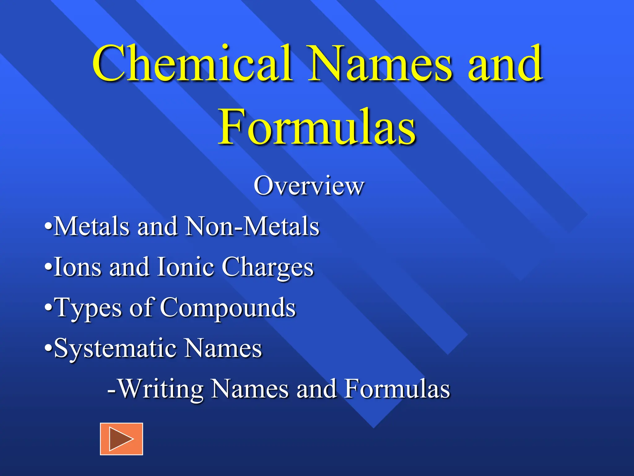 Chemistry Naming Compounds and Writing Formulas PPT 2.ppt