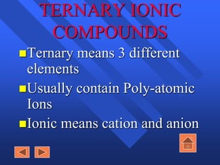 Chemistry Naming Compounds and Writing Formulas PPT 2.ppt