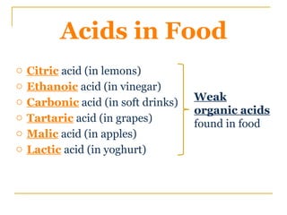 Chemistry - acids and alkali | PPT
