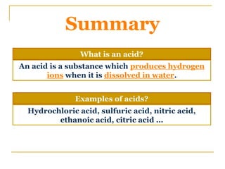 Chemistry - acids and alkali | PPT