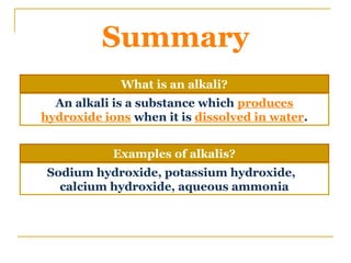 Chemistry - acids and alkali | PPT