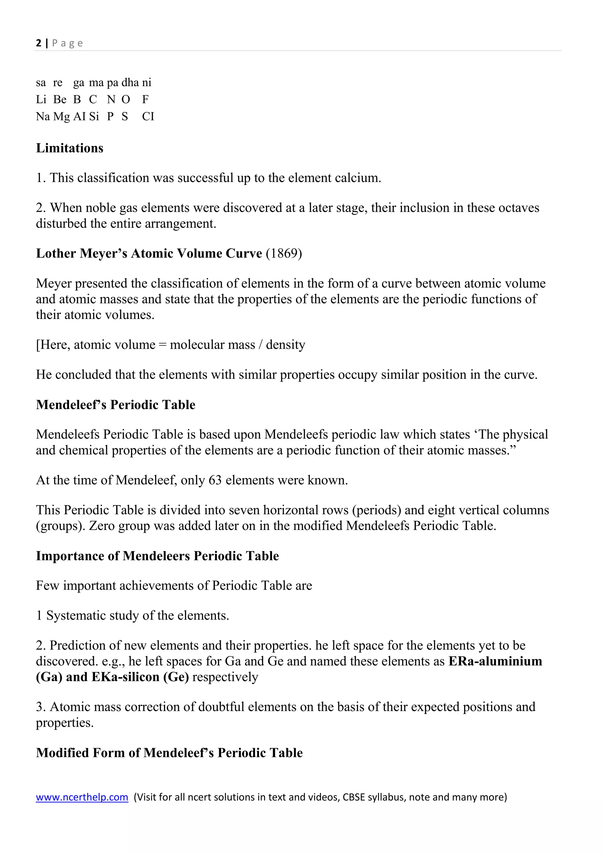 Chemistry notes class 11 chapter 3 classification of elements and ...