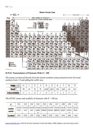 Chemistry notes class 11 chapter 3 classification of elements and ...