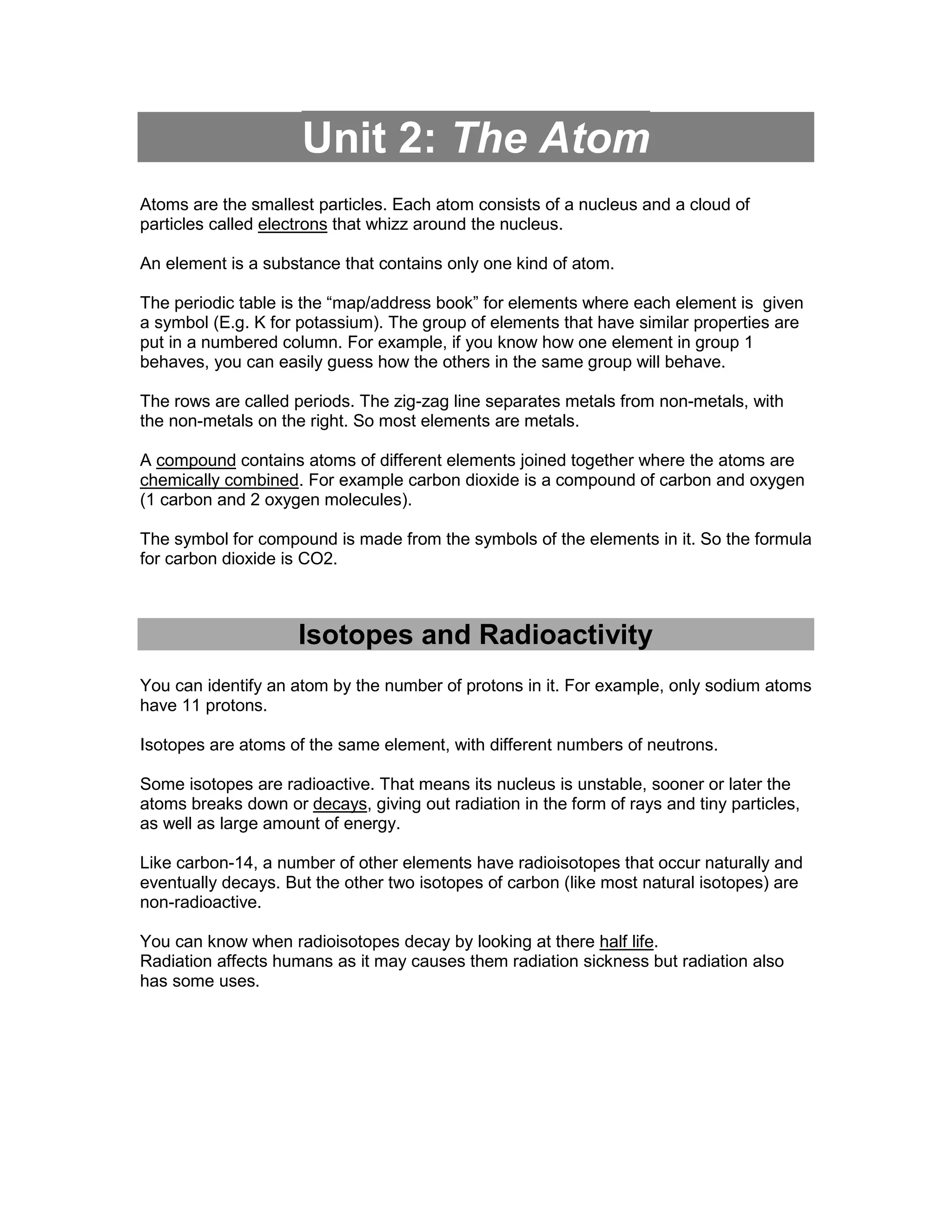 Chemistry Revision Notes - IGCSE | PDF