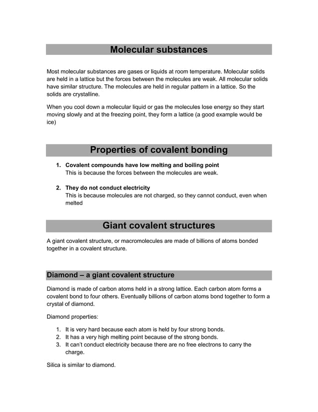 Chemistry Revision Notes - IGCSE | PDF | Chemistry | Science