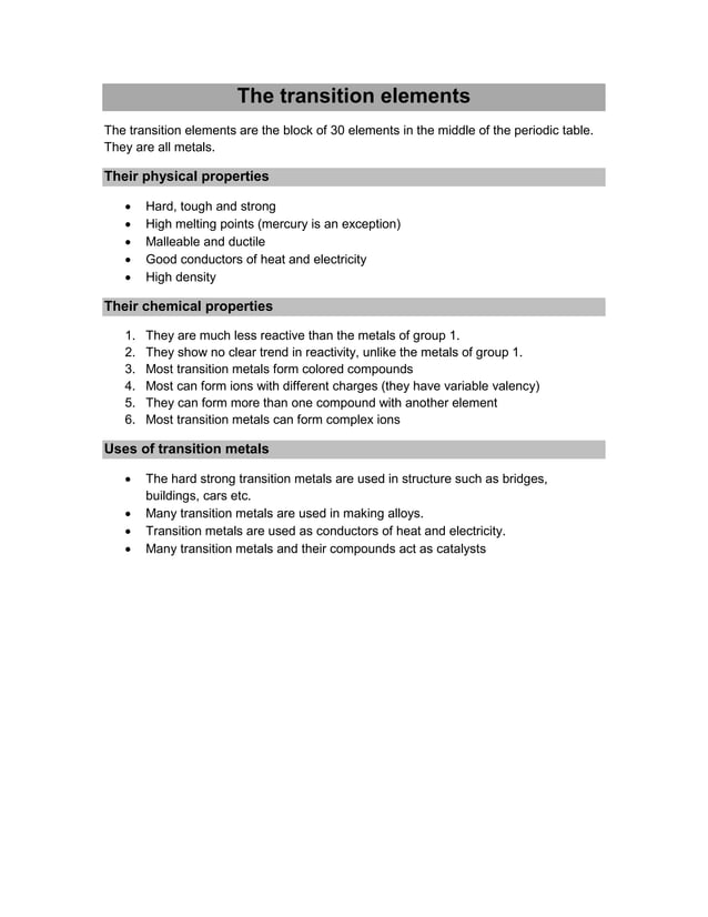 Chemistry Revision Notes - IGCSE | PDF | Chemistry | Science