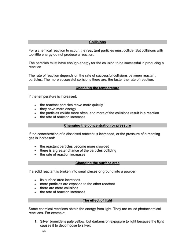 Chemistry Revision Notes Igcse Pdf Chemistry Science
