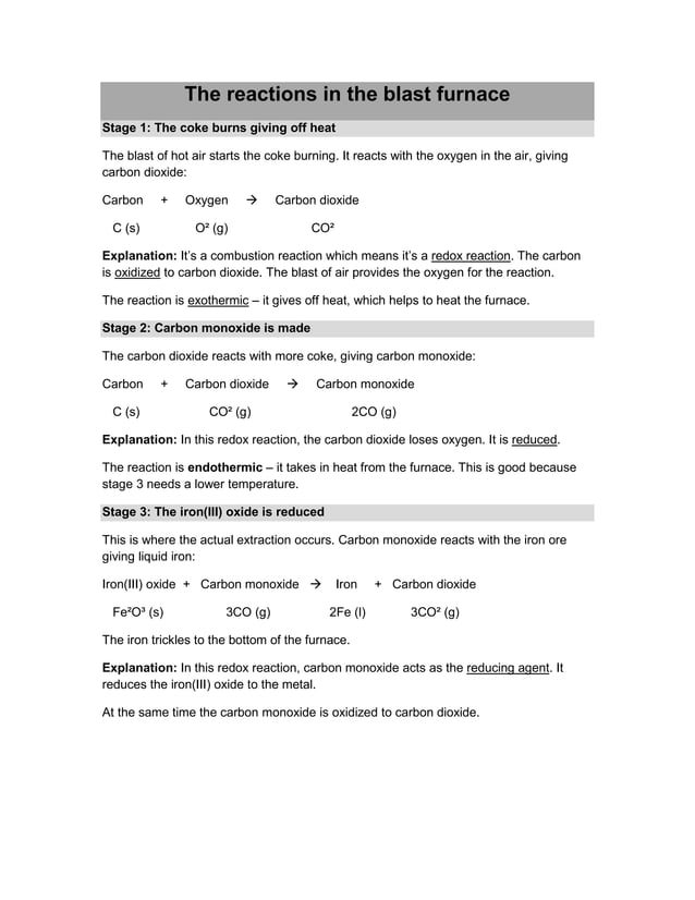 Chemistry Revision Notes - IGCSE | PDF | Chemistry | Science