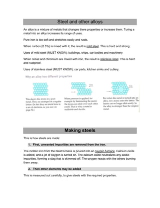 Chemistry Revision Notes - IGCSE | PDF