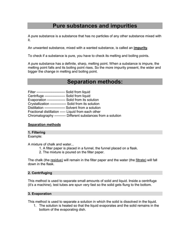 Chemistry Revision Notes - IGCSE | PDF | Chemistry | Science