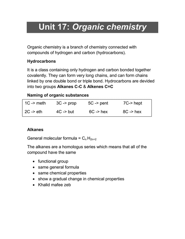 Chemistry Revision Notes - IGCSE | PDF | Chemistry | Science