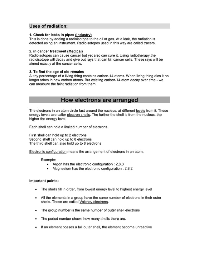Chemistry Revision Notes - IGCSE | PDF | Chemistry | Science
